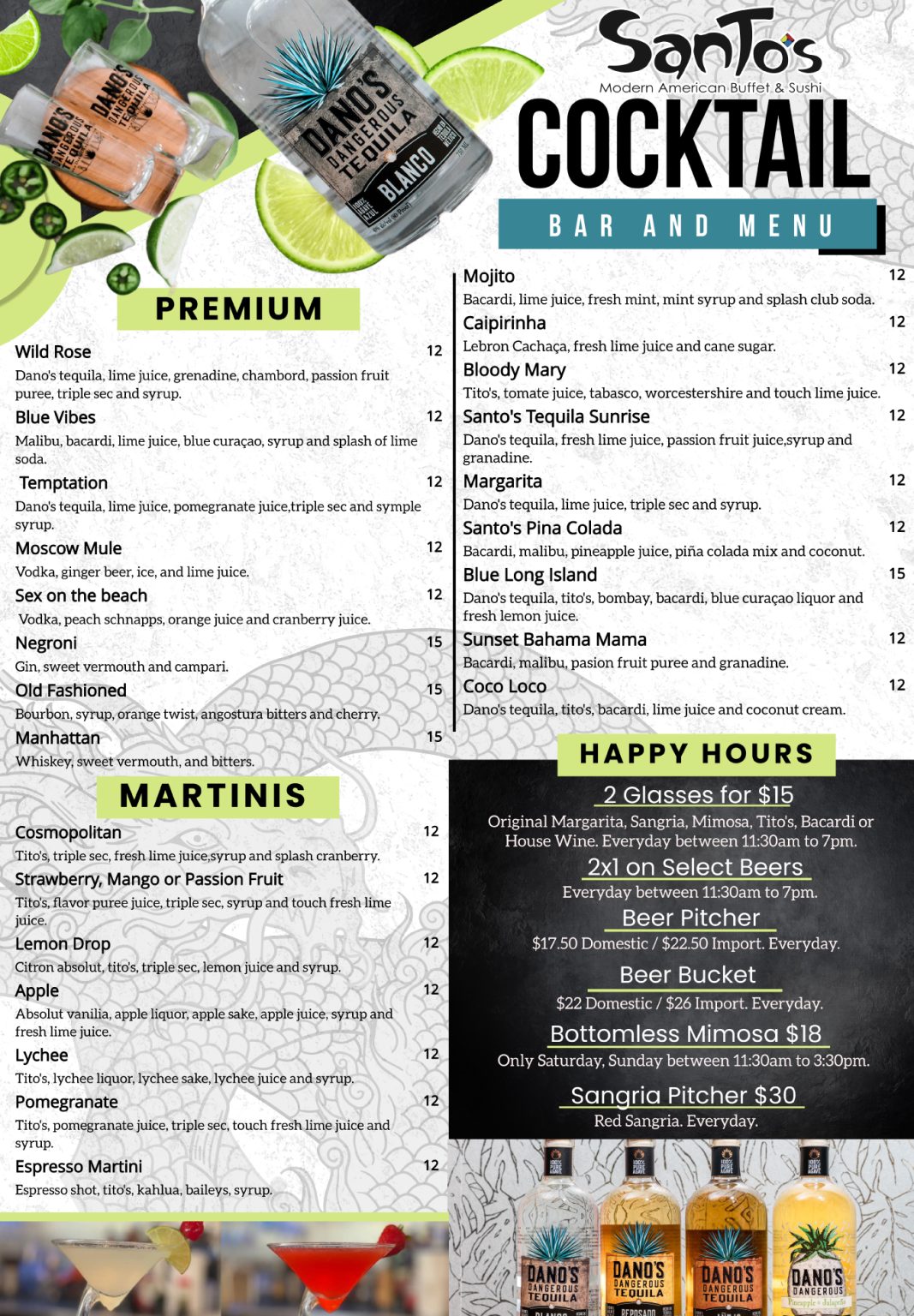 Drinks Menu – SanTo's Buffet